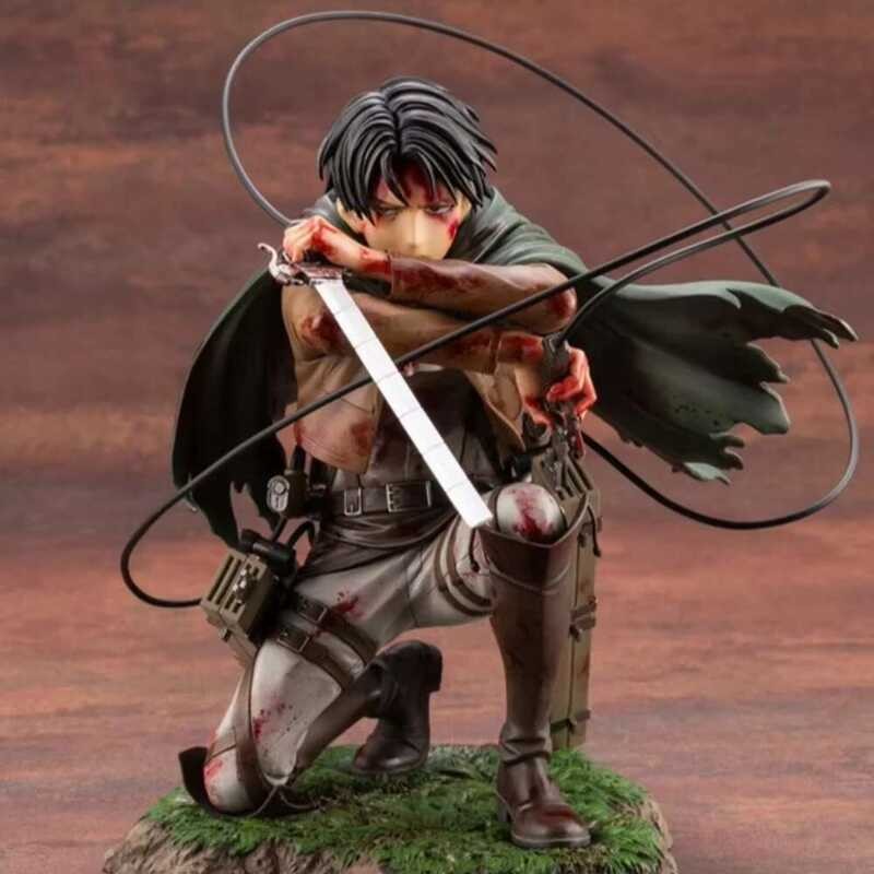 93 18Cm Anime Figure Attack On Titan Levi Ackerman Fortitude Sword ...