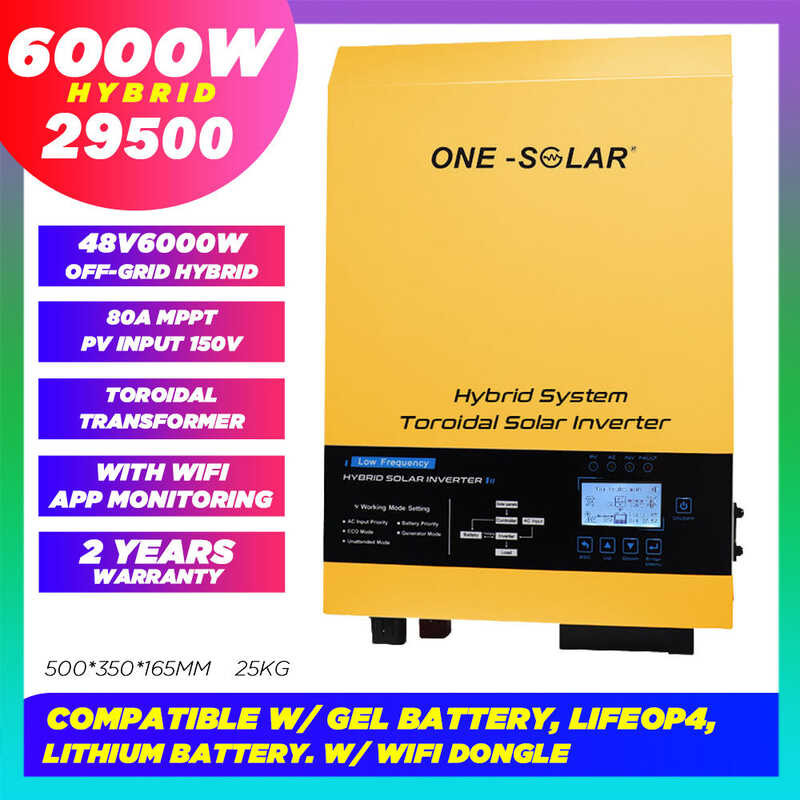 One Solar Hybrid Solar Inverter 12V1000w 12V1200w With 40A MPPT ...