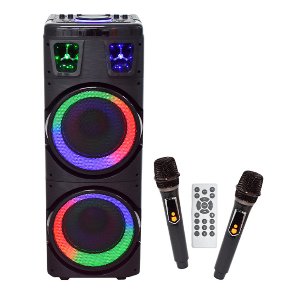 BTS-1708 10 Inches Dual Portable Bluetooth Speaker w/ Free 2pcs ...