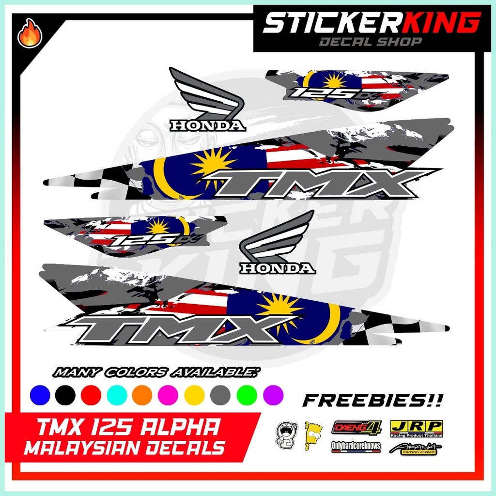 TMX ALPHA 125 MALAYSIAN DECALS WITH FREEBIES PREMIUM QUALITY GLOSSY ...