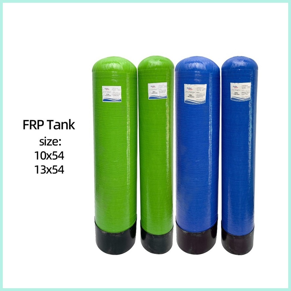 Hydropure FRP Tank 10''x54'' and 13 inchx54 inch blue green with ...