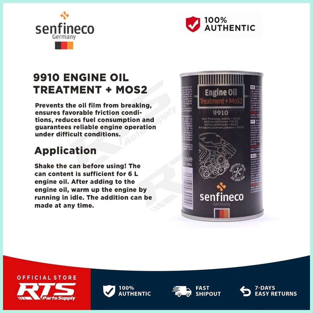Senfineco Engine Oil Treatment + MoS2 9910 300mL - 1pc | Shopee Philippines