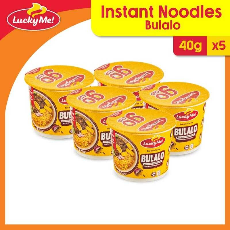 739 Lucky Me! Go Cup Mini Instant Noodle Soup Bulalo 40G X 5 | Shopee ...