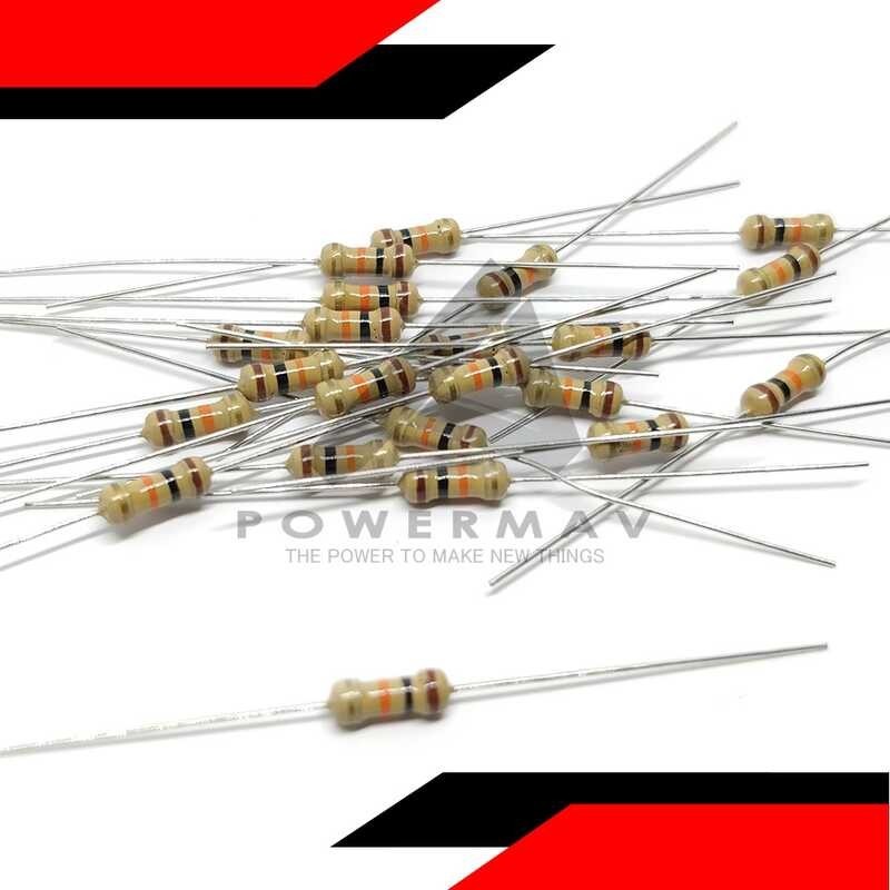 20 pcs 10k ohms resistor band 1/4w carbon film taiwan original 5% 0.25w ...