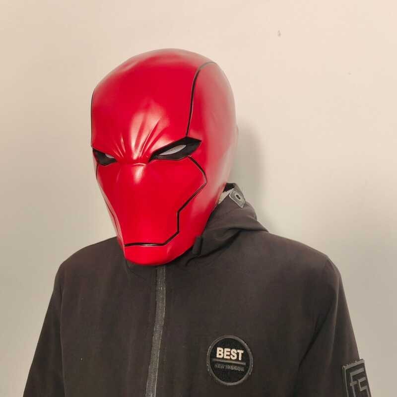 Super Man Hero Red Hood Mask Arkham The Dark Knight Masks Full Head ...