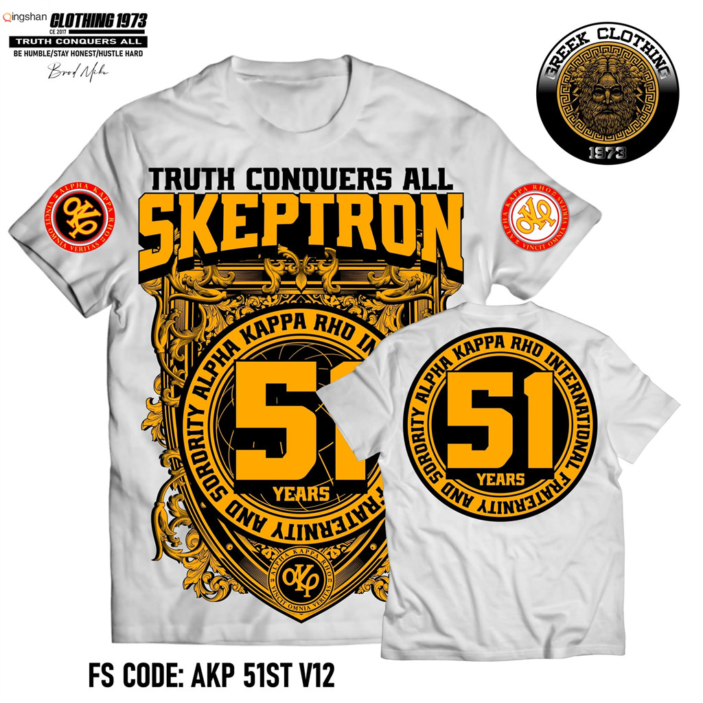 2024 AKP 51st Anniversary Alpha Kappa Rho Full Sublimation T-Shirt Frat ...