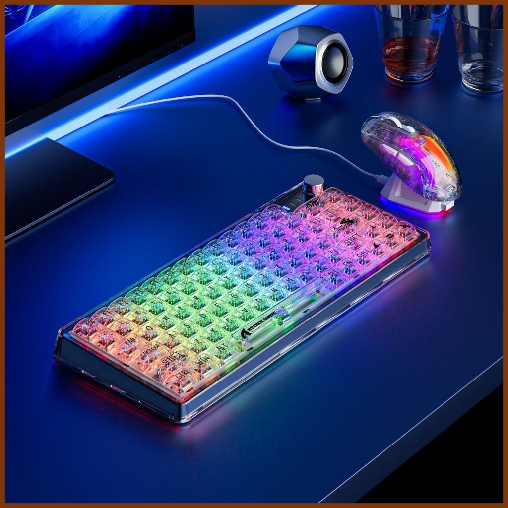 Attack Shark K75 Transparen Mechanical Keyboard Hot-Swap Wireless ...