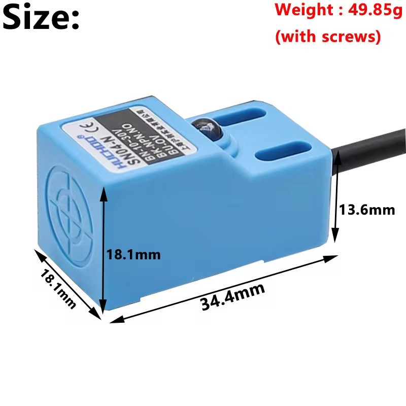SN04-N Sensor SN04N with Screw Detection Distance 4mm Approach NPN NO Inductive Proximity Switch ...