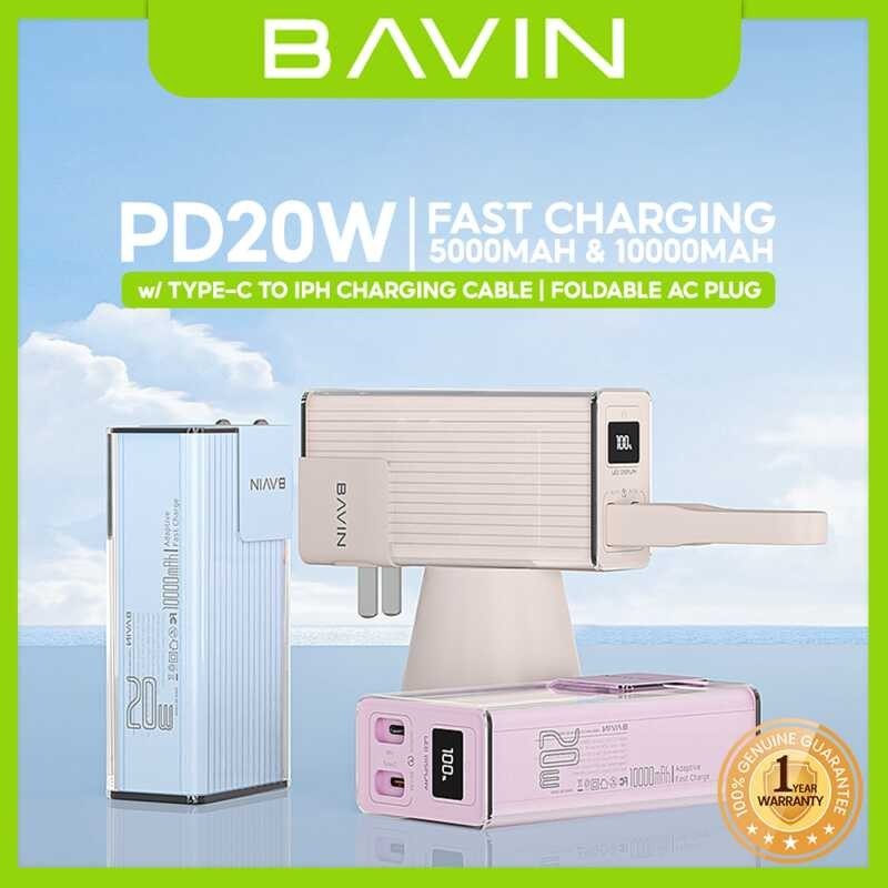10000Mah BAVIN Pc1100 / Pc1101 5000Mah PD 20W Fast Charging Portable ...