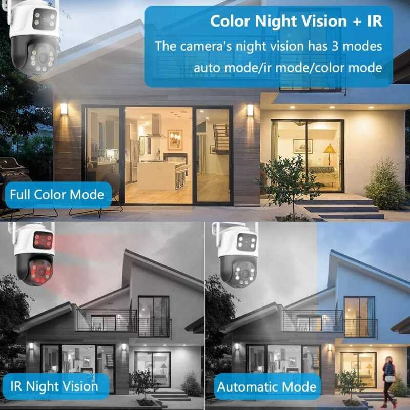 IC Guoan 8Mp Ang CCTV Camera Wireless Outdoor Waterproof Dual Lens ...