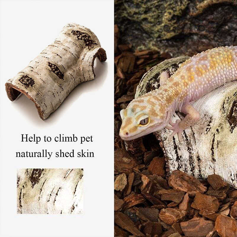 Small Hideout Cave Animal Hide Resin Log Pet Tortoise Escape Habitat ...