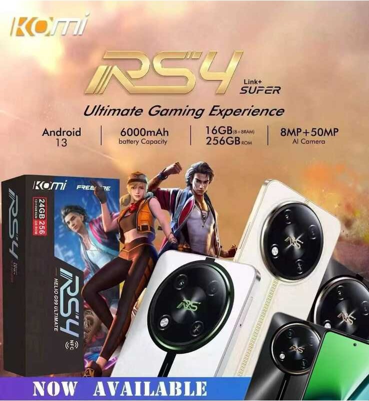 RAM Rs4/S24 Smartphone 16Gb (8Gb+8Gb)+Rom 256Gb Helio G99 45W 6000Mah ...