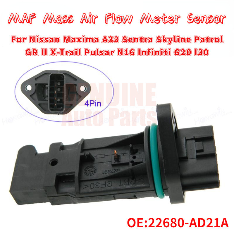 MAF Mass Air Flow Meter Sensor 22680-AD21A 22680-AD210 22680-AD201 For ...