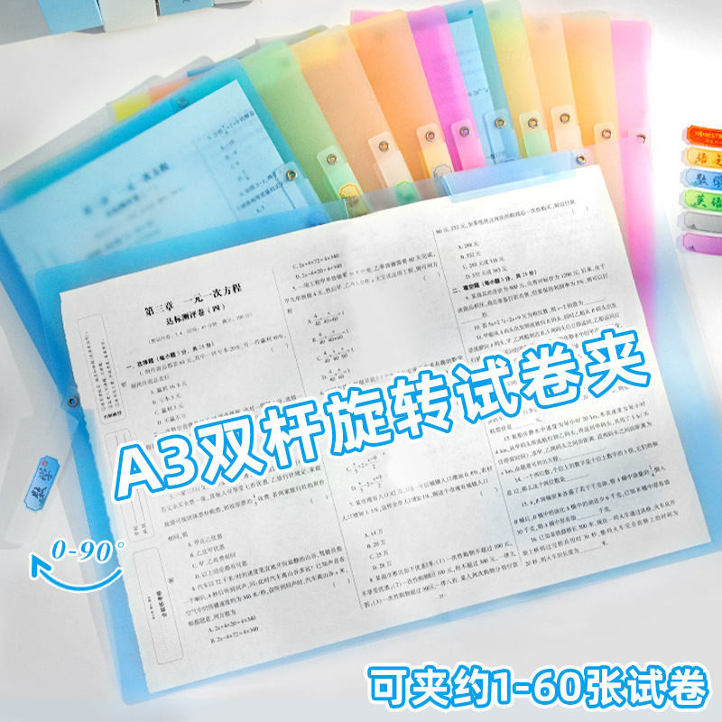 A3 Double-Rod Rotating Folder Upgrade Double-Clip A4 Trolley Clip ...