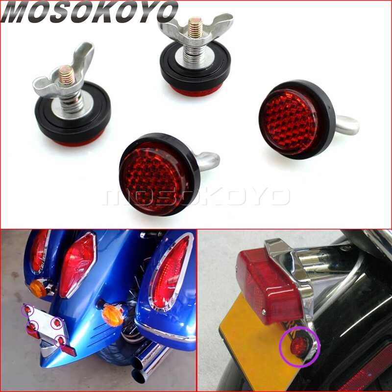 ZXH Off-Road Reflective Tag Bolt Screws Rear License Plate Warning ...