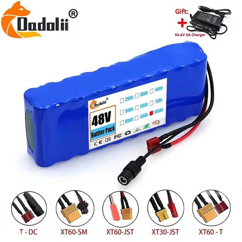 E-Bike 48V Battery Pack 13S2p 1000W 100Ah 18650 Lithium Ion Battery ...