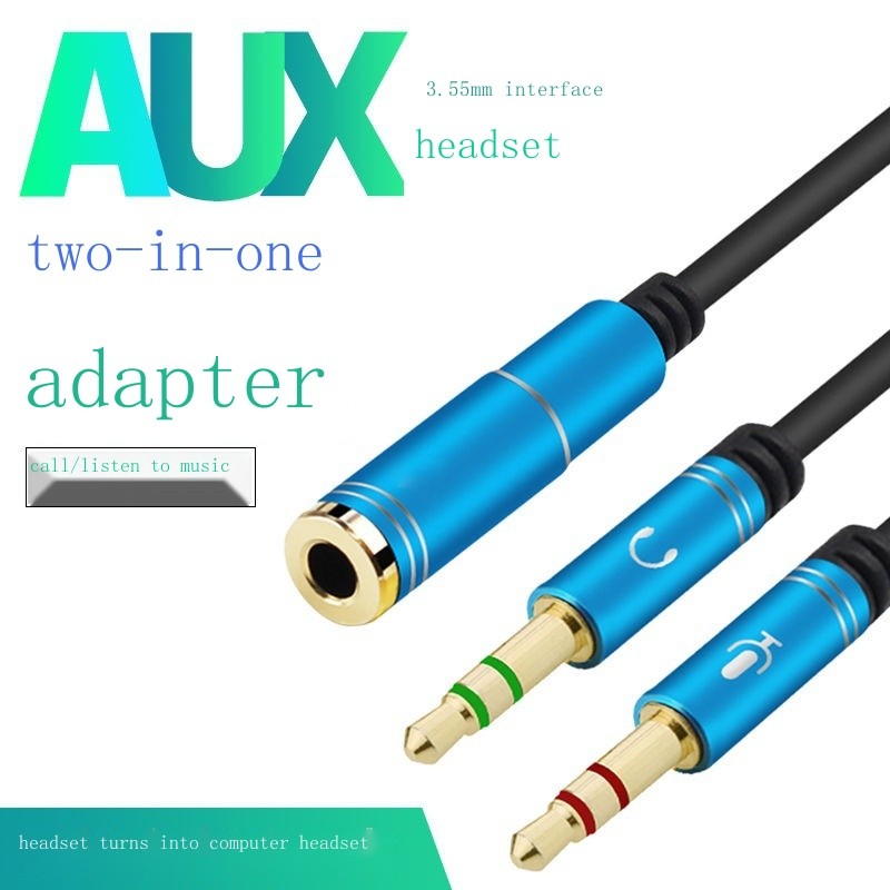Desktop Computer Microphone Mobile Phone Headset Headset Splitter Audio ...