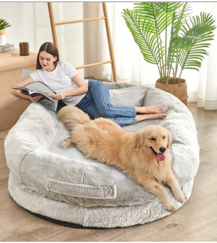 Adults Furry Friends,Warm Comfortable Human Sized Bed, Bean Bag Bed ...