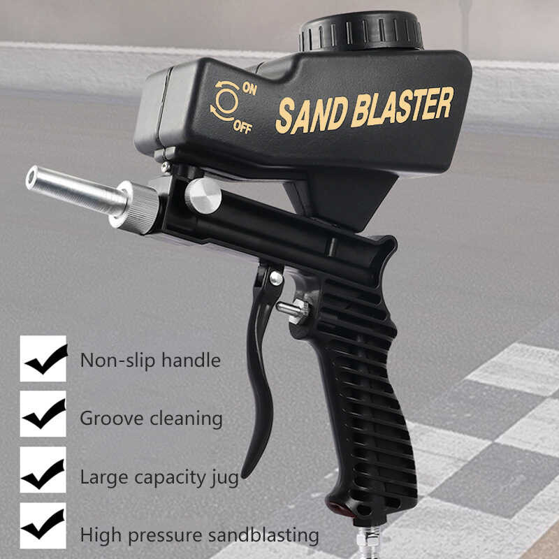Sandblasting Portable Adjustable Sand Blaster Paint Spray hine Gravity ...