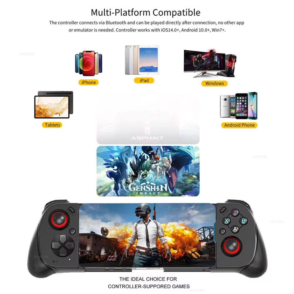 moute 062 stretch bluetooth gamepad dual joystick hall effect trigger ...