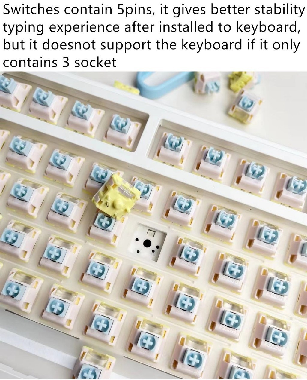 Jerrzi Cream Linear Switches 45g Pre-Lubed Hot Swappable Switch with ...