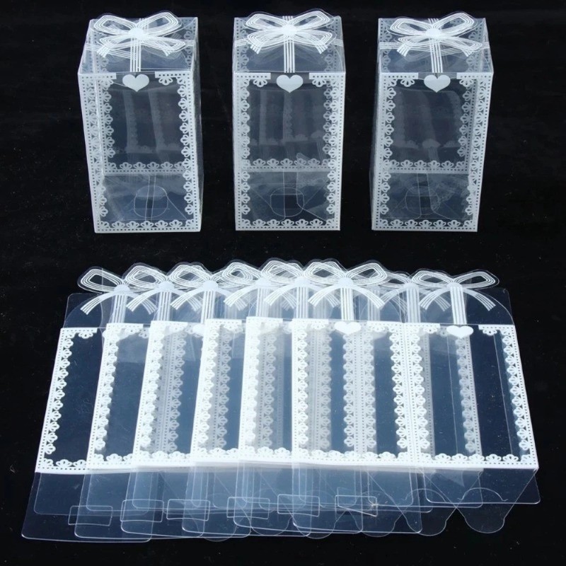 10pcs PVC Acetate Box for Gift Box Wedding Gift Box Giveaway Gift ...