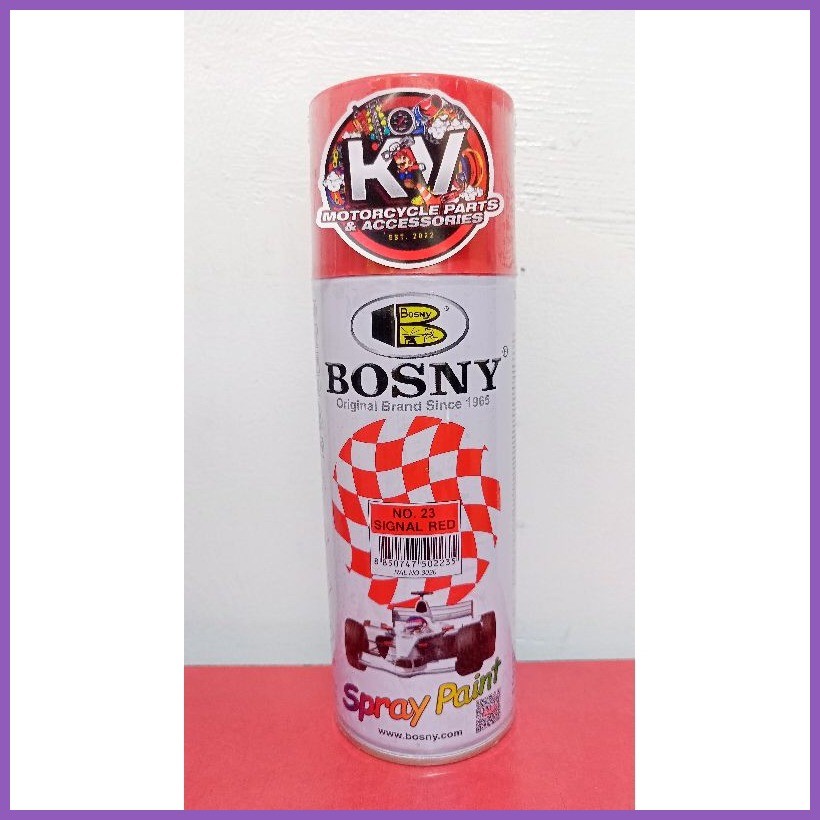 BOSNY SPRAY PAINT: (Black,Primer Grey, Yellow, Gold,Red,Silver, Flat ...