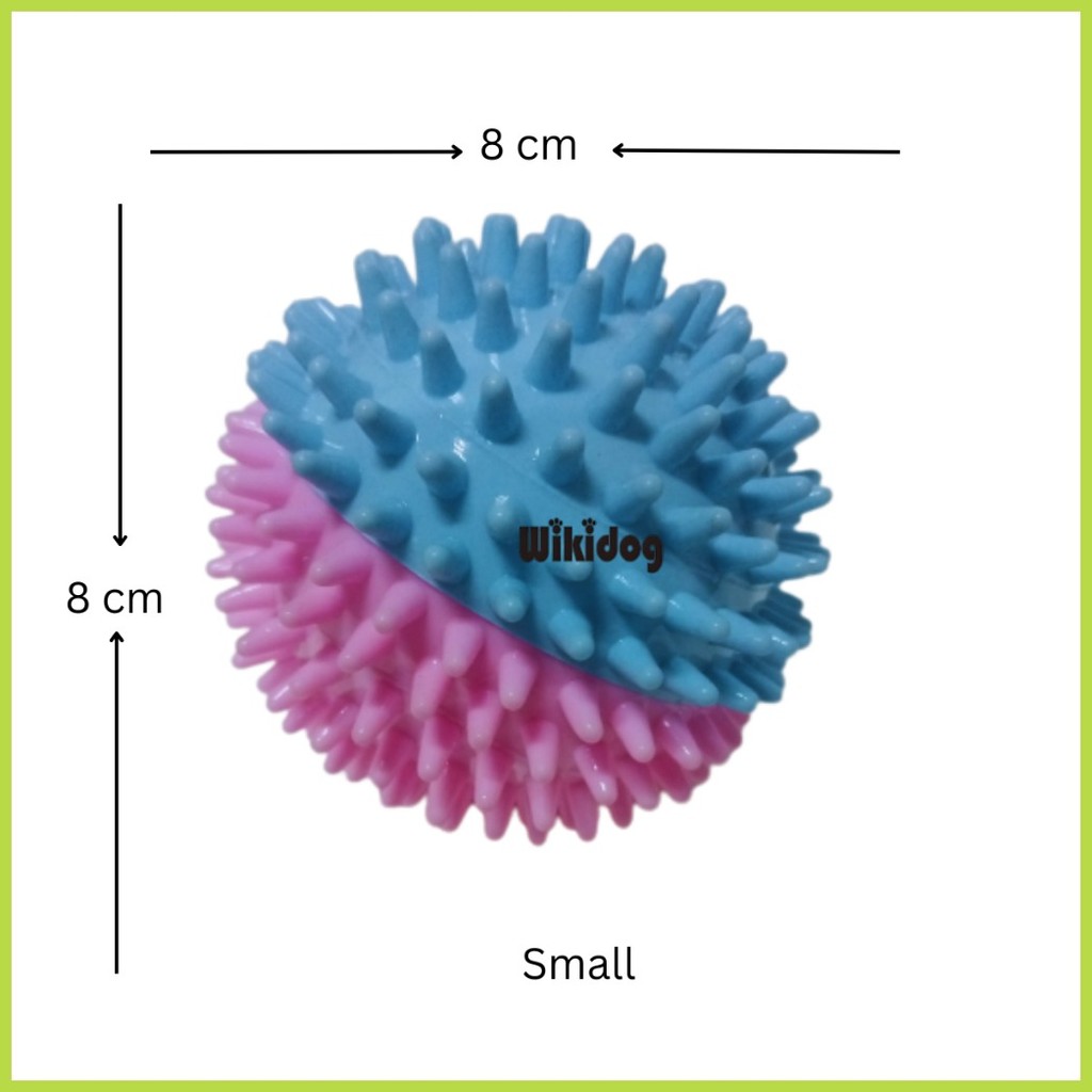∟ ↘ Pet Thorn Vocal Ball Squeaky Toy Indestructible Rubber Ball Toys ...