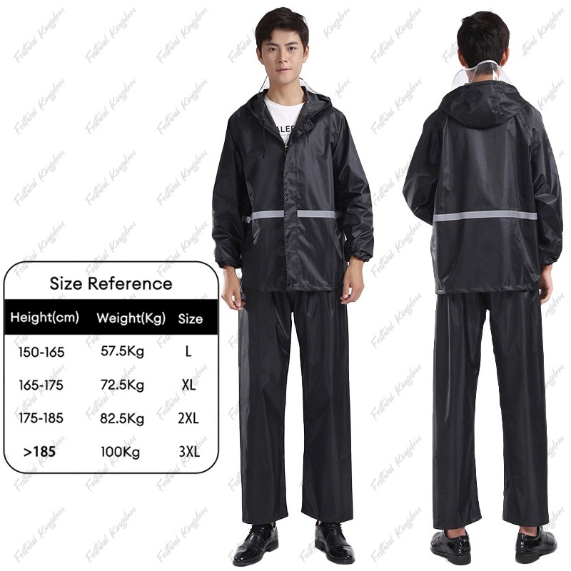 Waterproof Breathable Anti-storm Rain Suit Jacket & Trouser Suit ...