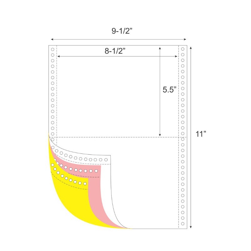 Carbonless Continuous Paper for Dot Matrix Printer 2 Ply 3 Ply 4 Ply ...