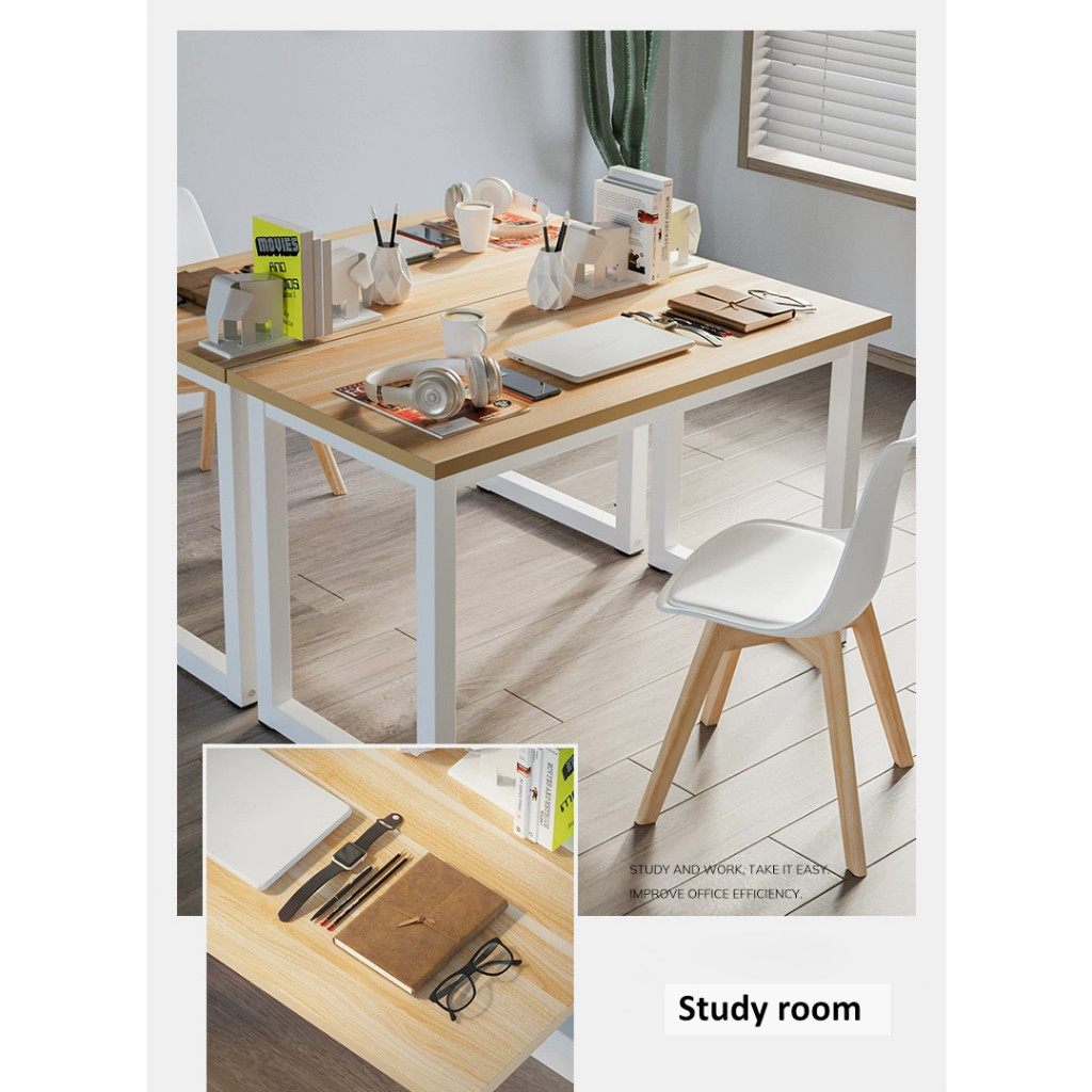 Rectangular wood grain Office Table Study Desk Table Modern Home ...