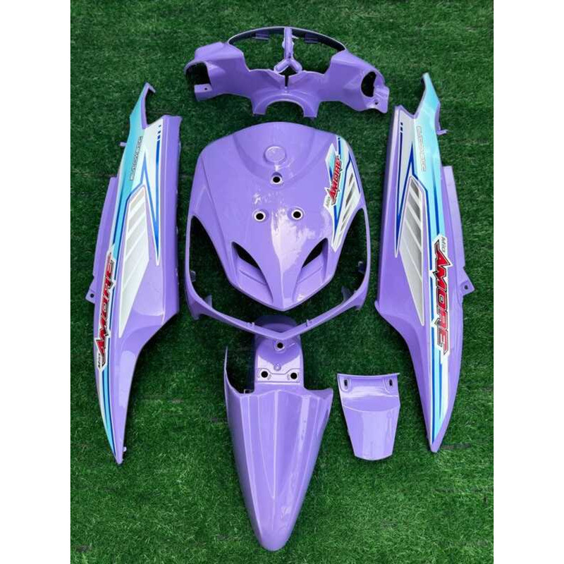 MIO AMORE 3 HOLES FAIRINGS KAHA 6Pcs Set. | Shopee Philippines