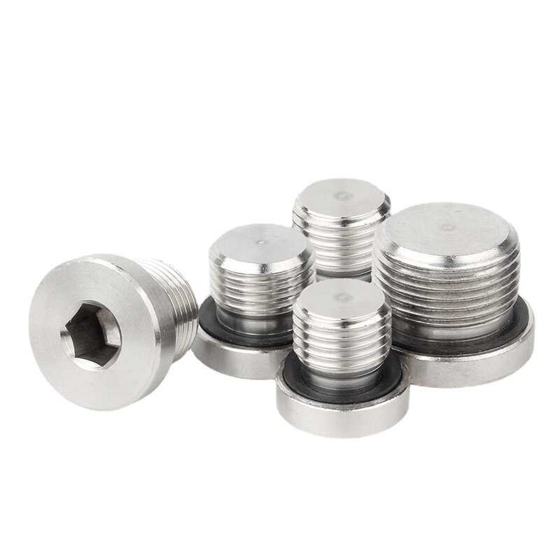 Stainless Steel 304 Hex Socket with ED Ring Seal Plug Oil Plug Throat ...