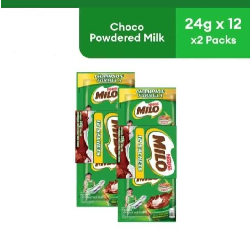 MILO Activ-Go Choco Malt Powdered Milk Drink 24G X 12S (Set Of 2) Fba ...
