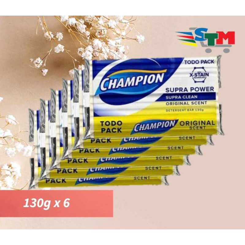Champion Detergent Bar 130G Original Scent (By 6S) | Shopee Philippines