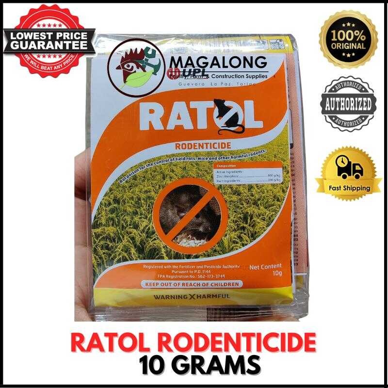 RATOL (ZINC PHOSPHIDE) RAT KILLER - RODENTICIDE 10 grams per sachet 6月 ...