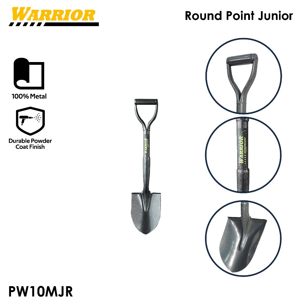 Warrior Junior Shovel All-Steel Handle Round Point (TOOLS FOR GARDENING ...