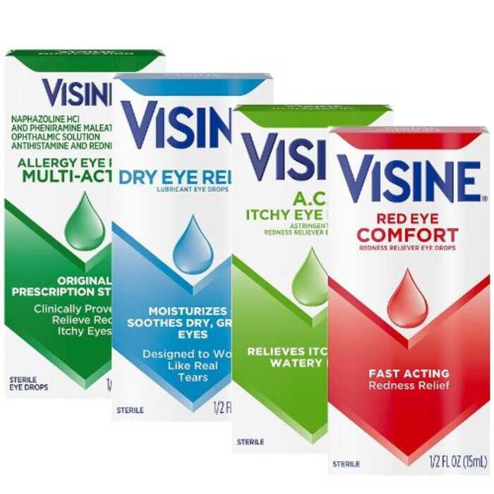 Visine COD Relief Multi-Action Antihistamine & Redness Reliever Eye ...