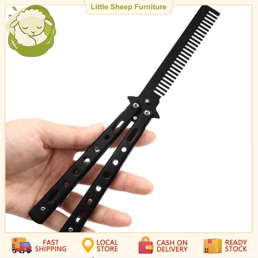 Butterfly Hair Comb Practice Combs Foldable Stainless Steel Trainer ...