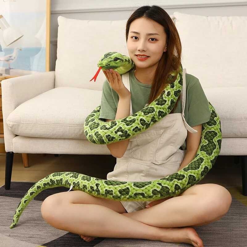 Simulasyon 300Cm Snakes Plush Toy Giant Long Snake Stuffed Animal ...