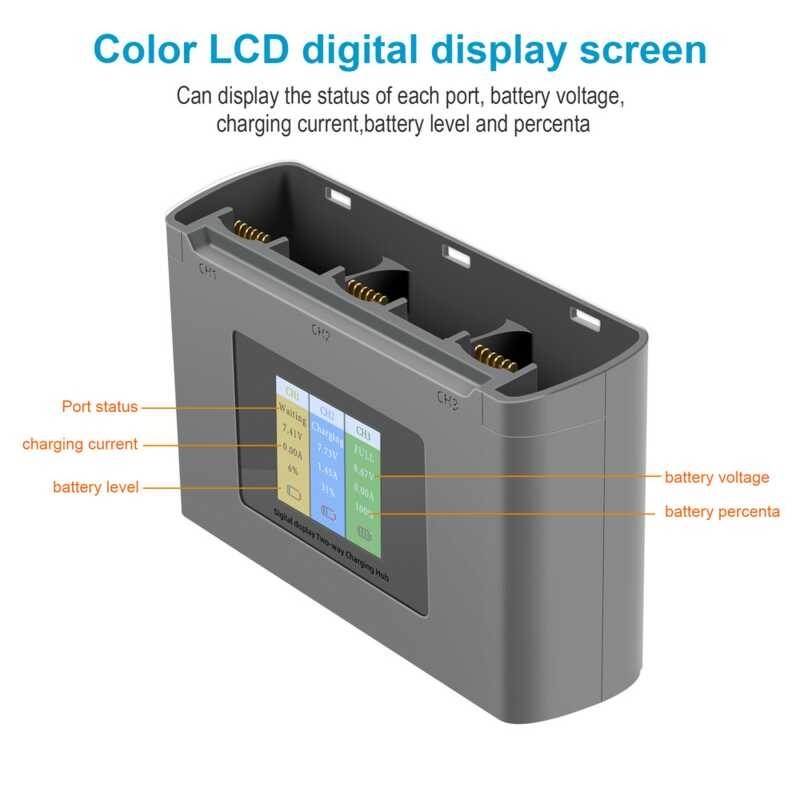 Charging Φ 2 Hub Digital Display Two Way Battery Charger Na Kompatible ...