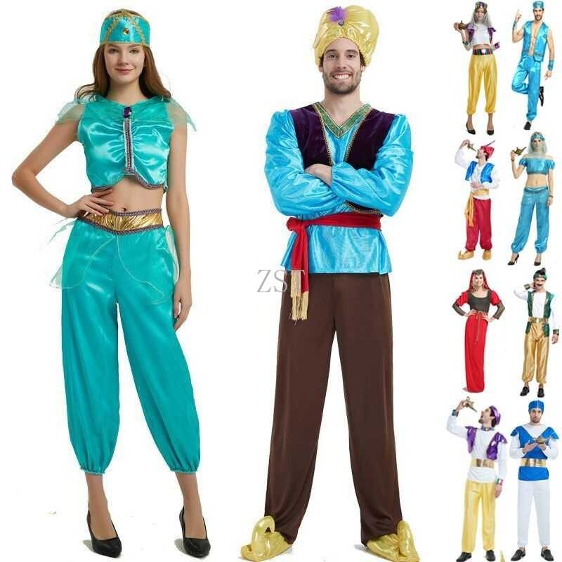 Aladdin Adult Magic Lamp Women Costume, Princess Jasmine Halloween ...