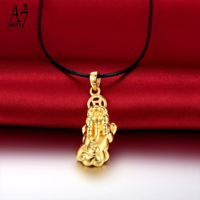 18k Gold New Personalized Simple Pixiu Pendant JJH3990 | Shopee Philippines