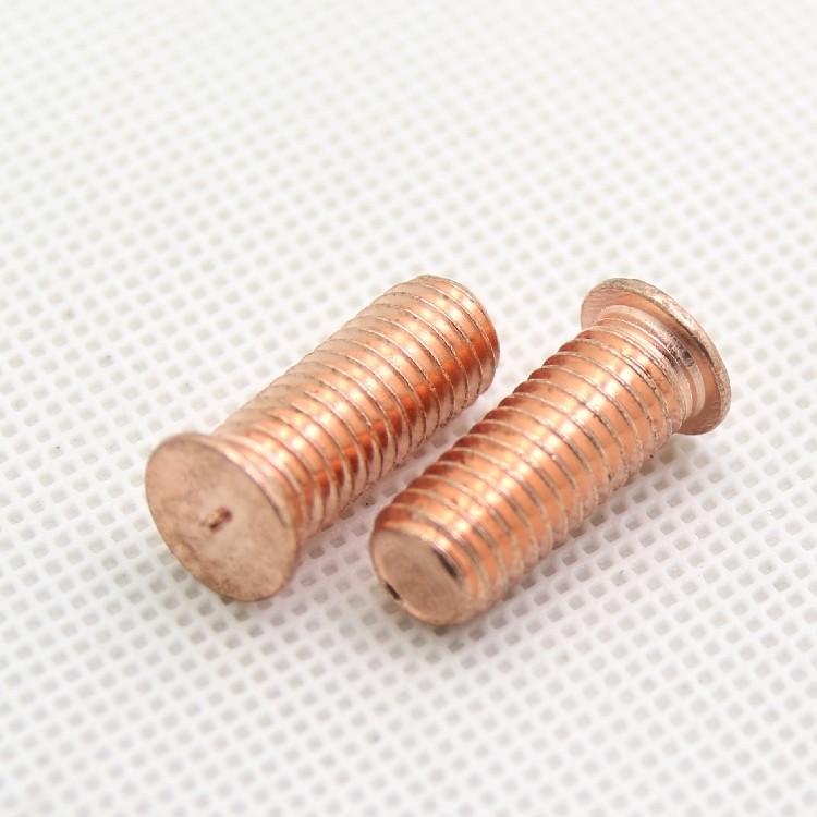 50Pcs M3 Spot Welding Screw Bolt Welded Stud Column Brass Plating ...
