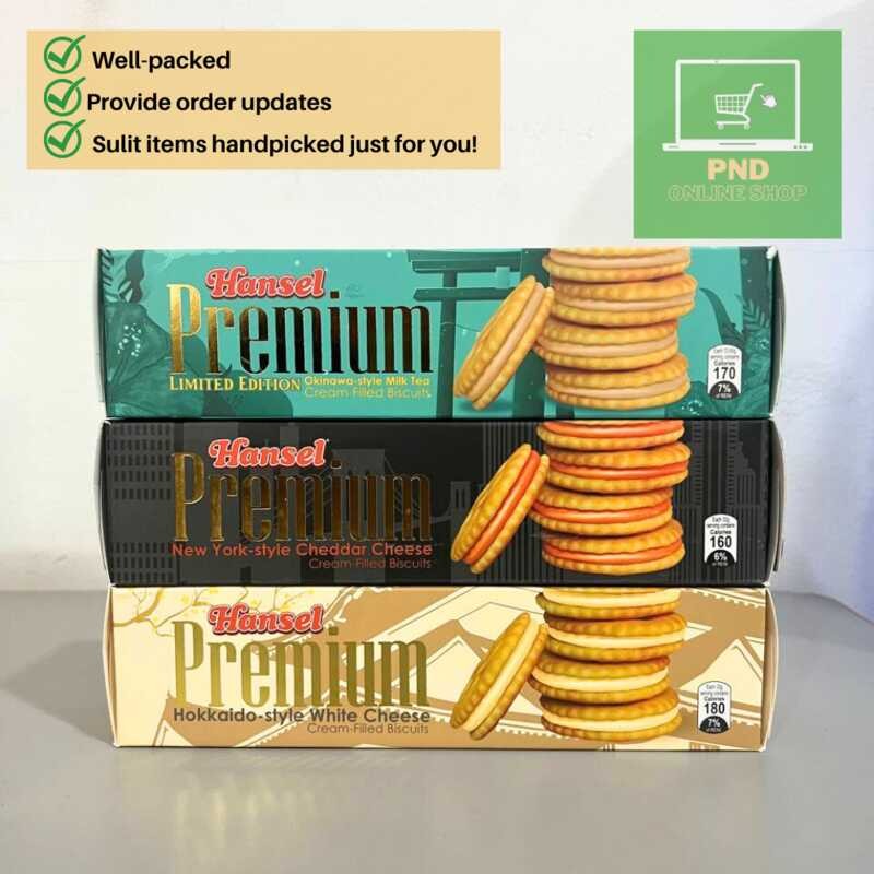 HANSEL PREMIUM CRACKERS 127G CHEDDAR White CHEESE / MILKTEA | Shopee ...