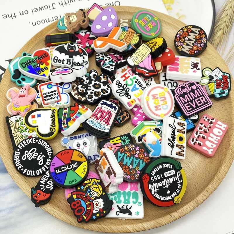Bulk 100Pcs Silicone 100 Deisgns Mama Characters Teacher Howdy Nurse ...