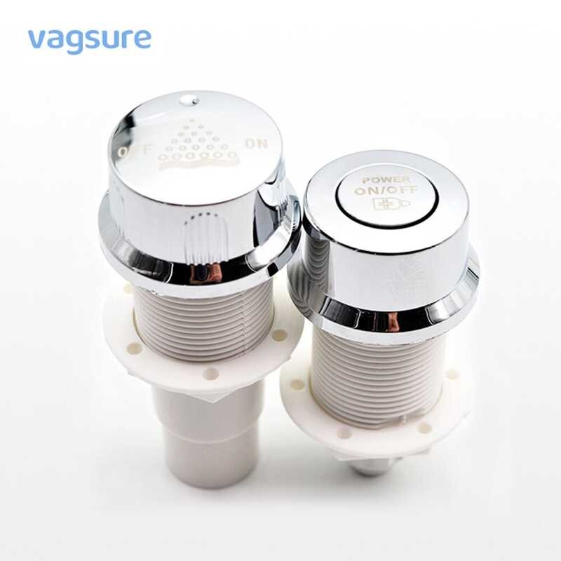LY ABS On/Off Push Bathtub Massage Air Switch Button Adjustment Switch ...
