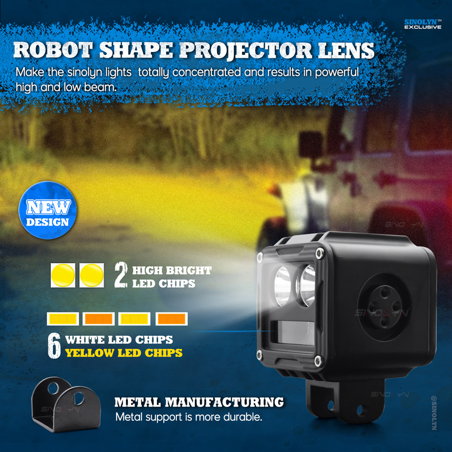 Night Ranger Mini Cube Premium Driving Lights MDL Auxiliary Lights Work ...