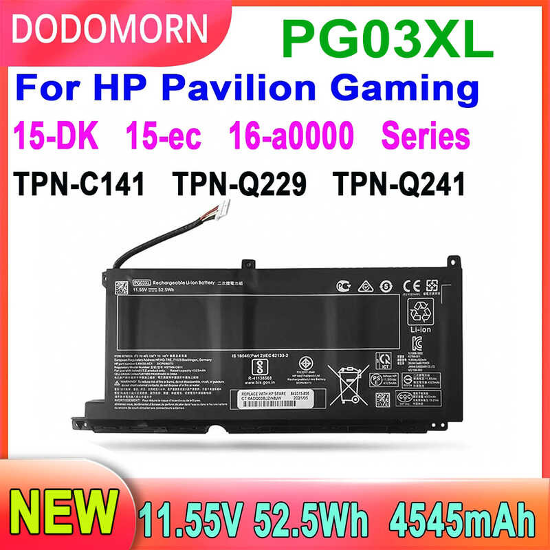 New ☆ Laptop Battery Pg03xl For HP Pavilion Gaming 15-Dk Dk0003nq 15 ...