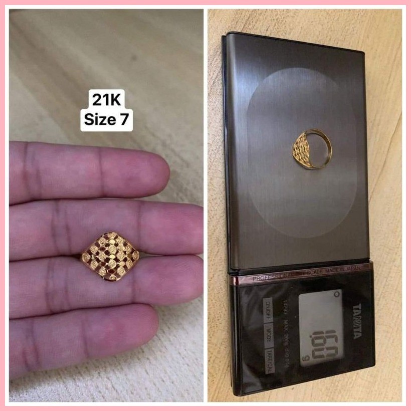 21K RING SAUDI GOLD PAWNABLE ( PLEASE MESSAGE THE SELLER FOR ...